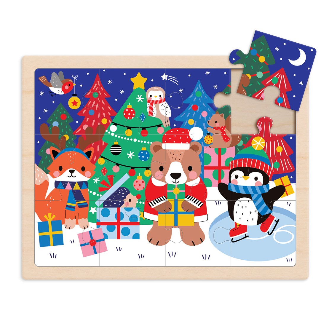 Christmas 12 Piece Wooden Tray Puzzle – AESOP'S FABLE