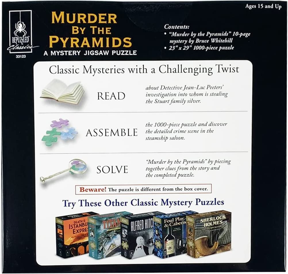 Murder by the Pyramids Mystery Jigsaw Puzzle (1000 pieces) – AESOP'S FABLE